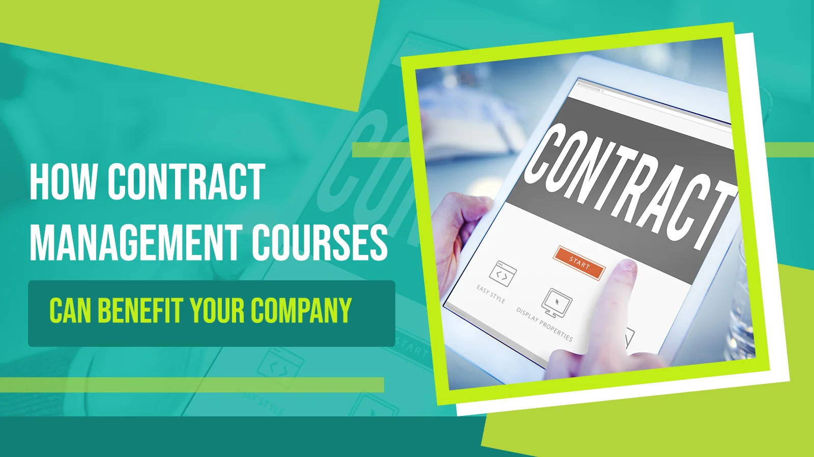 How Contract Management Courses Can Benefit Your Company